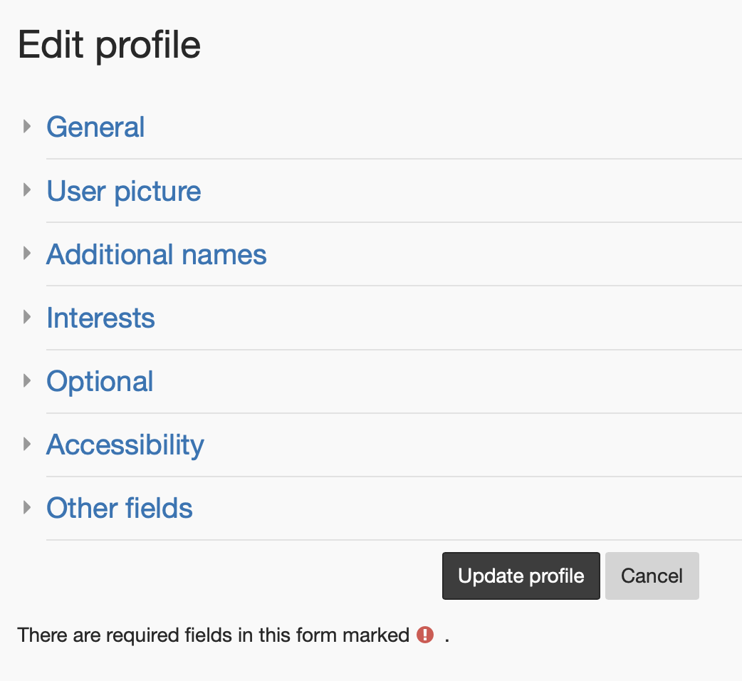 Moodle: Manage and update your profile – Digital Education Support