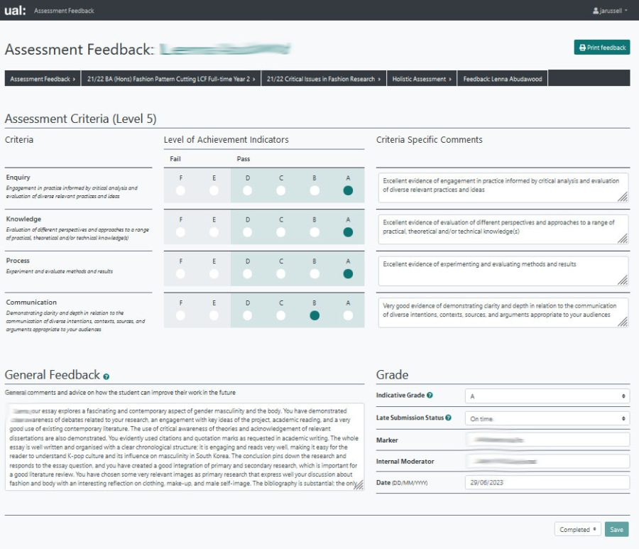 Assessment Feedback: Introduction for Staff – Digital Education Support