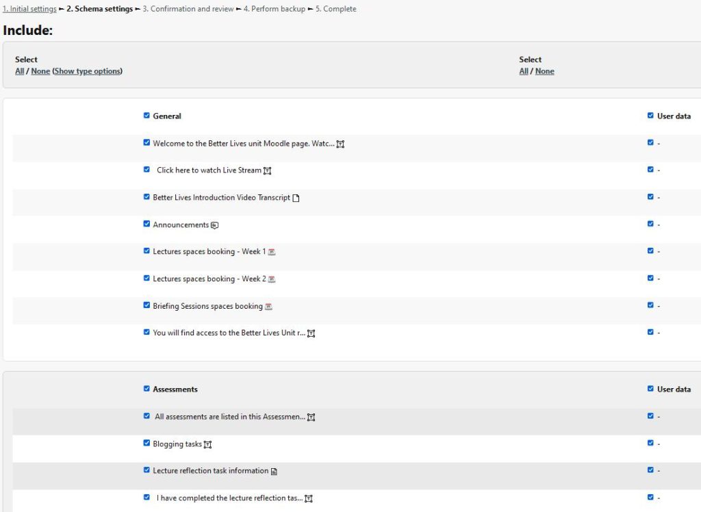 Moodle: Course Backup – Digital Learning Support