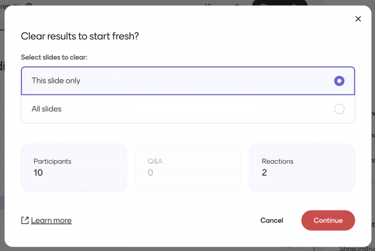 How to clear the result and re-use the presentation – Digital Learning ...