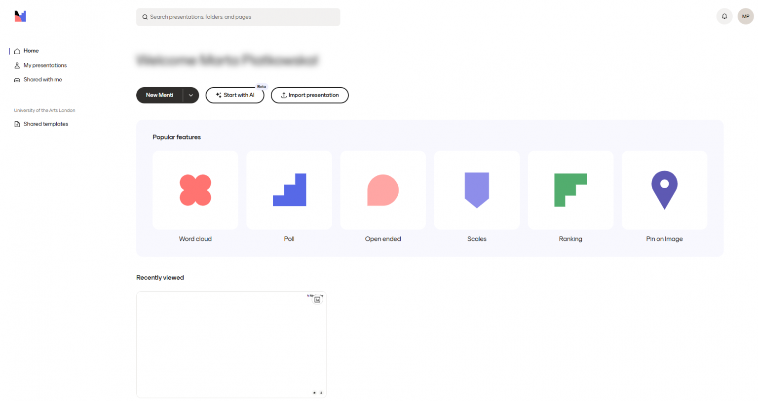 Navigating the Mentimeter Dashboard – Digital Learning Support